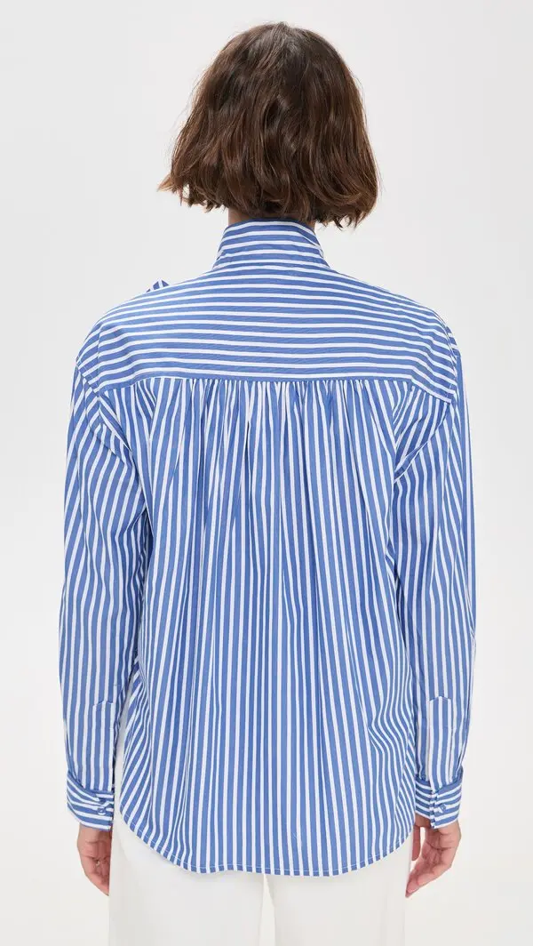 AKNVAS Flor Rose Button-down Shirt - Deep Blue