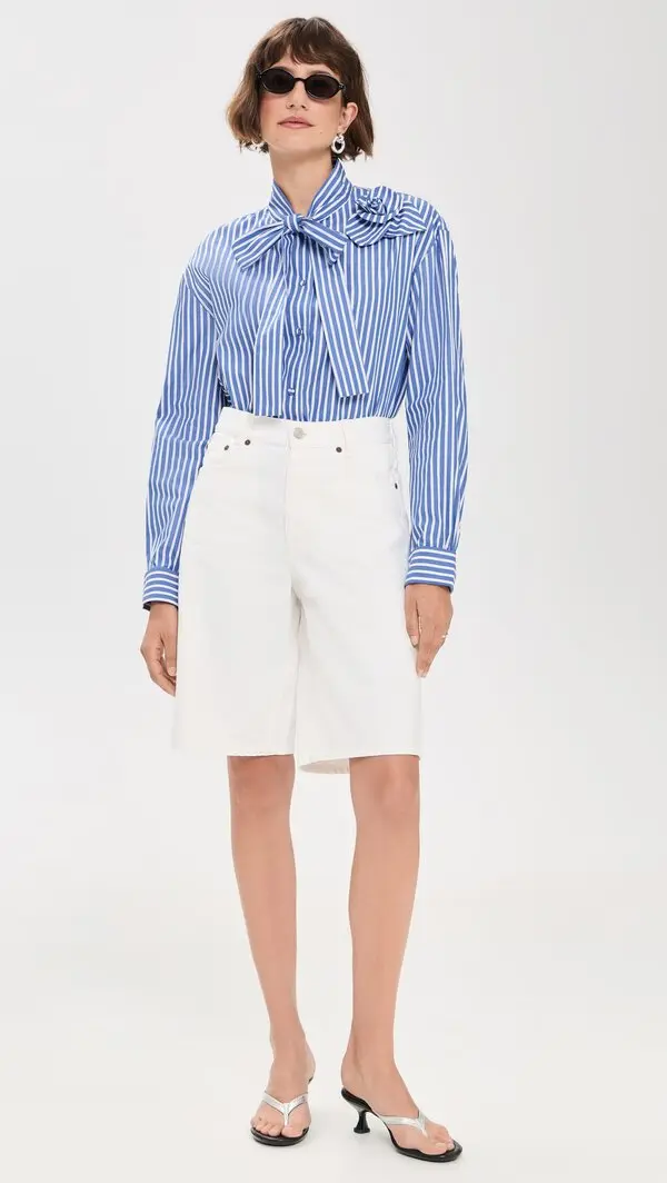 AKNVAS Flor Rose Button-down Shirt - Deep Blue