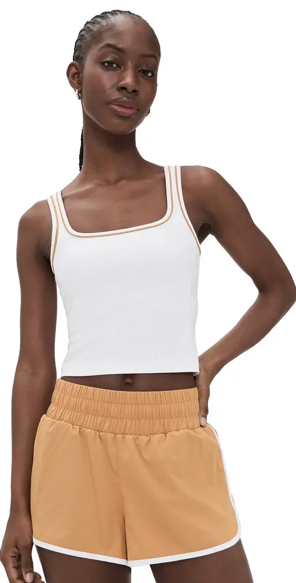 Varley Barney Piped Tank - White/apple Cinnamon