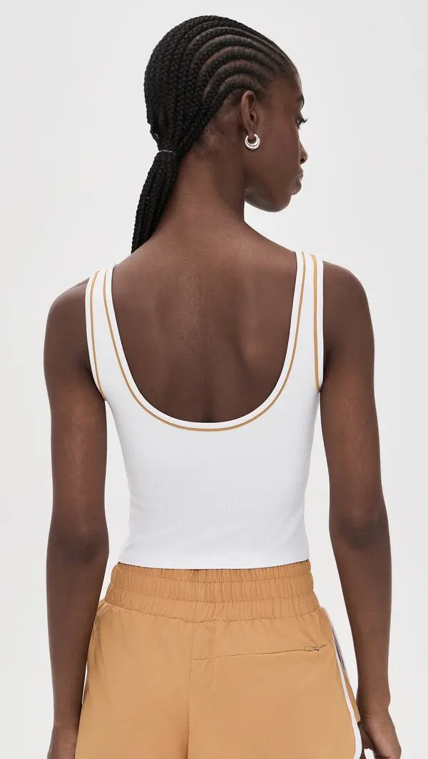 Varley Barney Piped Tank - White/apple Cinnamon