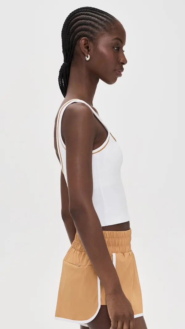 Varley Barney Piped Tank - White/apple Cinnamon