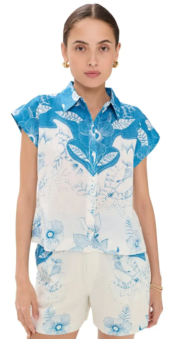 CLEOBELLA Simone Tropical Print Blouse - Celestia Print