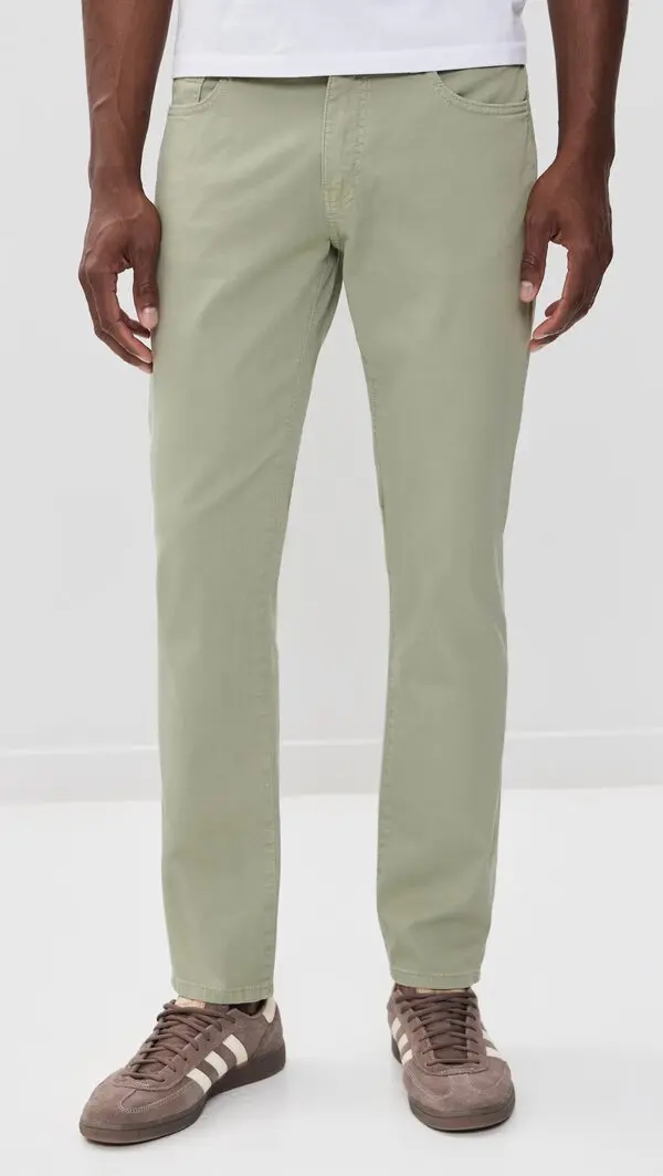 Warp + Weft Slim Twill Pants - Fossil