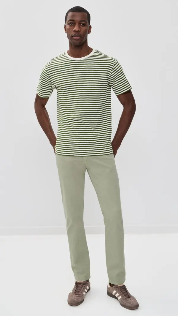 Warp + Weft Slim Twill Pants - Fossil