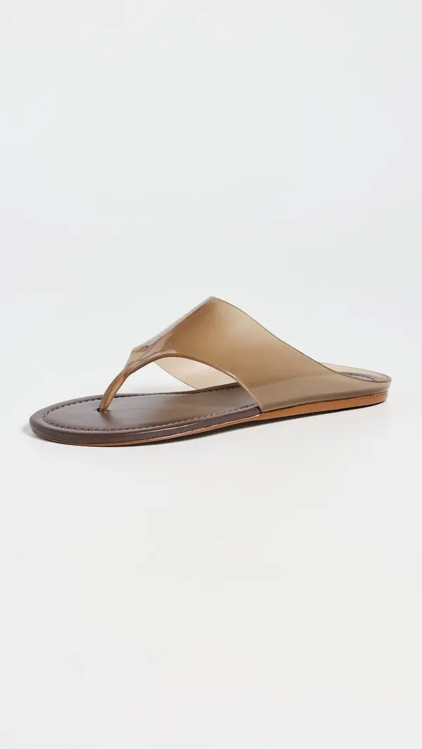 Farm Rio Jelly Flat Thong Sandals - Walnut