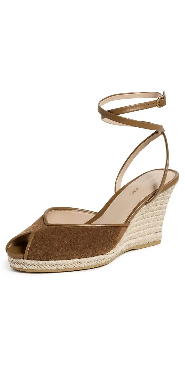 Veronica Beard Pasina Wedge Espadrilles - Chestnut