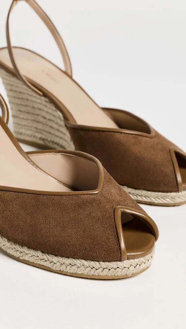 Veronica Beard Pasina Wedge Espadrilles - Chestnut