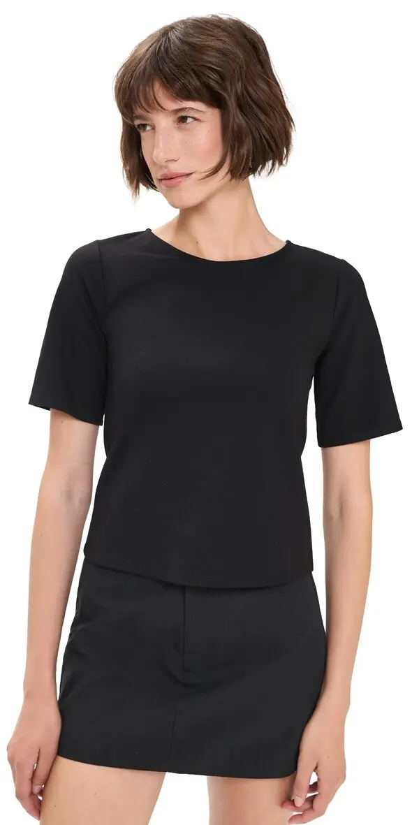 RIPLEY RADER Ponte Extended Sleeve Top - Black