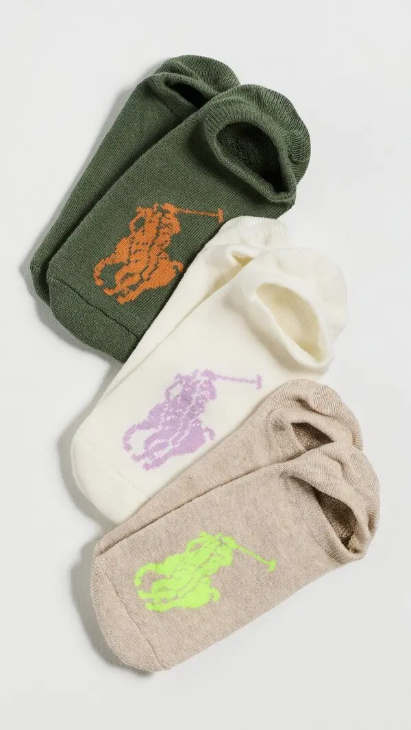 Polo Ralph Lauren Big Pony Sneaker Liners 3-pack