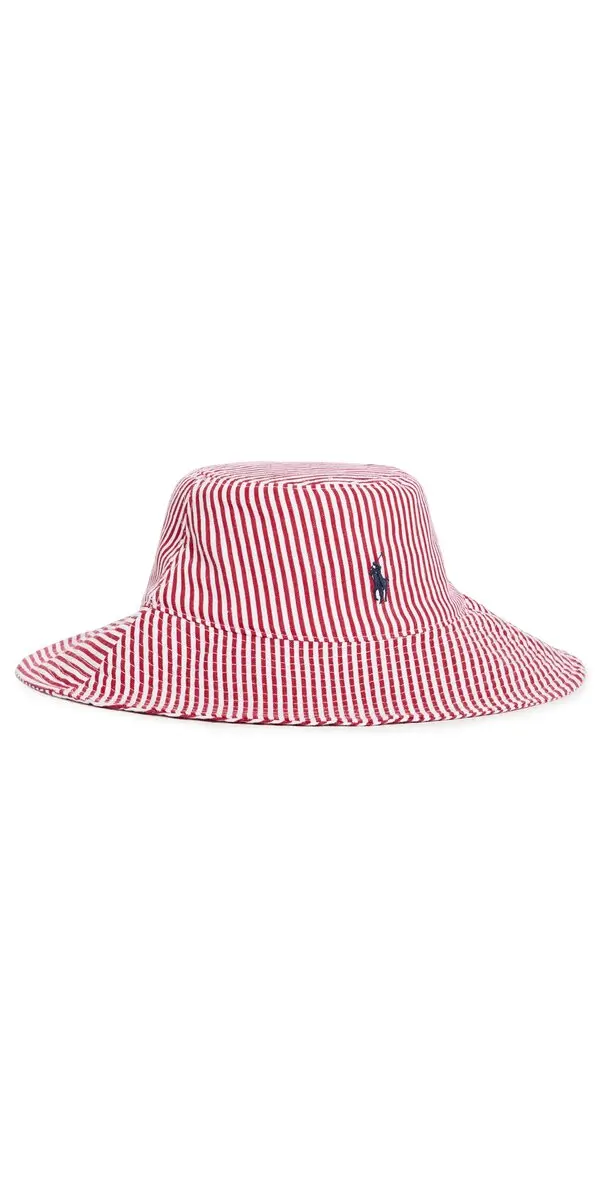 Polo Ralph Lauren Linen Sunhat - Red/white