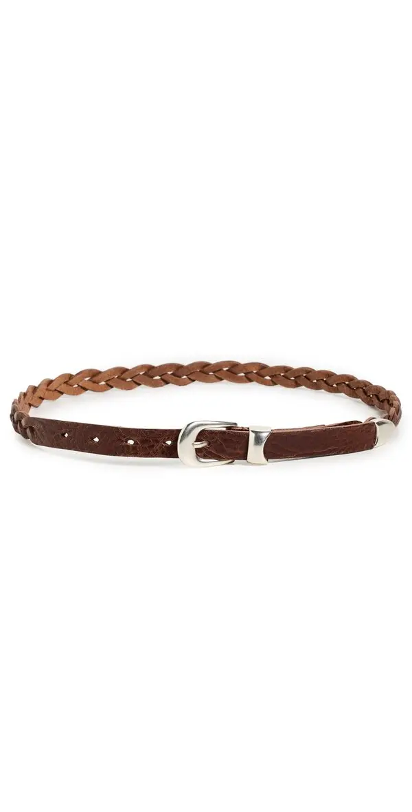 Our Legacy Braided Leather Belt - Cognac Leather