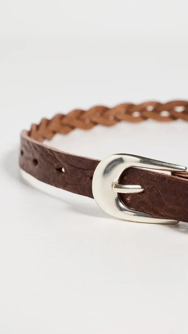 Our Legacy Braided Leather Belt - Cognac Leather