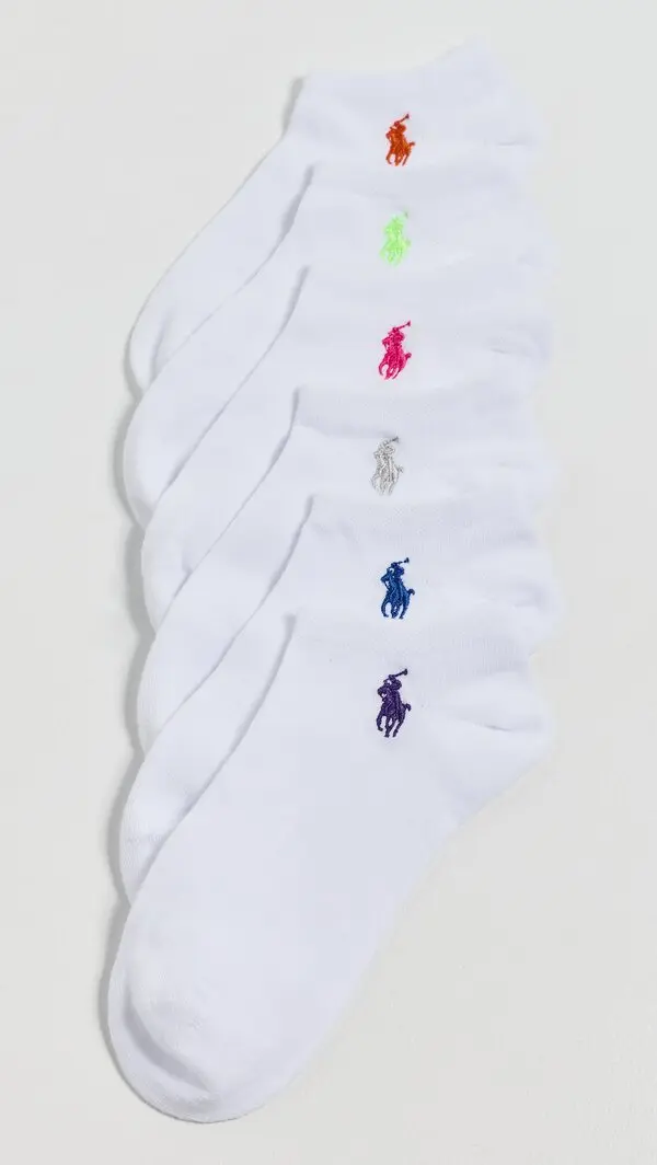 Polo Ralph Lauren Ultra Low Cut Flat Knit Socks 6-pack
