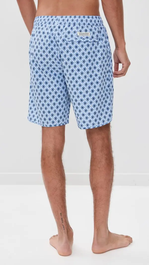 FAIR HARBOR Anchor Printed Swim Trunks - Star Mosaic