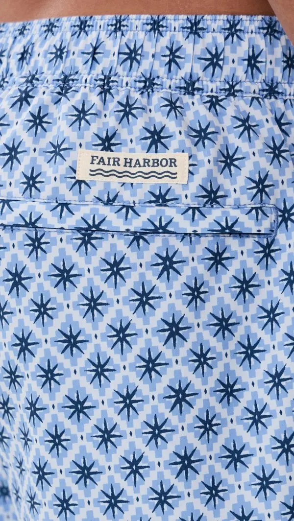 FAIR HARBOR Anchor Printed Swim Trunks - Star Mosaic