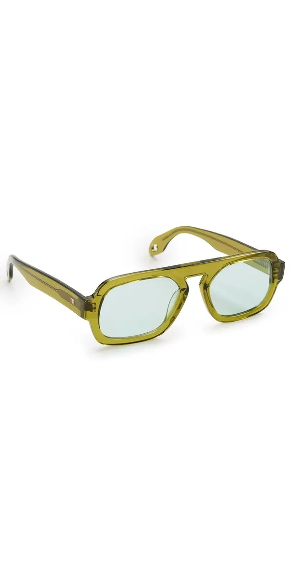 ELISA JOHNSON Jane Mini Sunglasses - Olive Green
