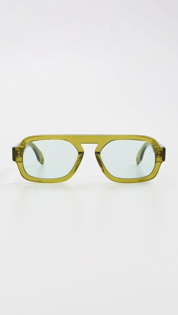 ELISA JOHNSON Jane Mini Sunglasses - Olive Green
