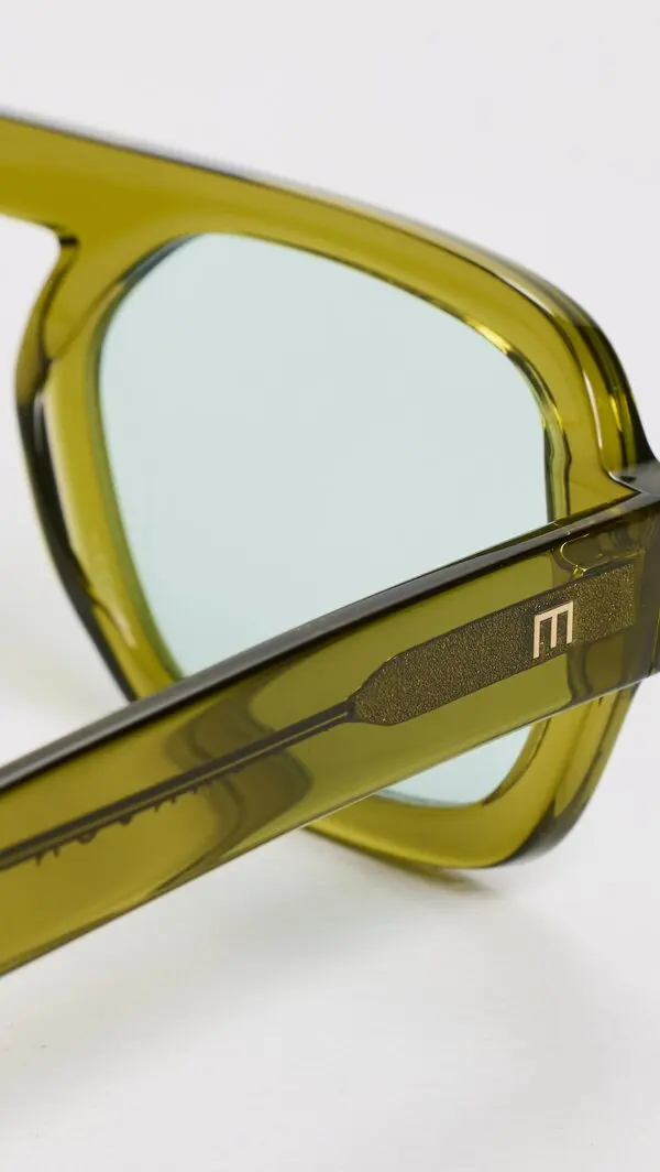 ELISA JOHNSON Jane Mini Sunglasses - Olive Green