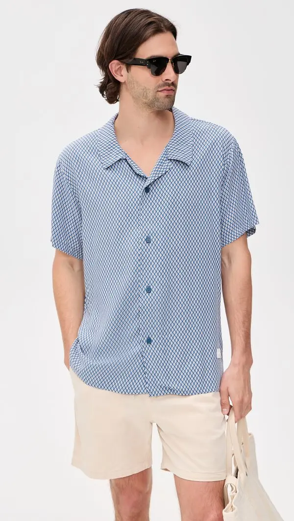 BOSS Beach Shirt - Open Blue