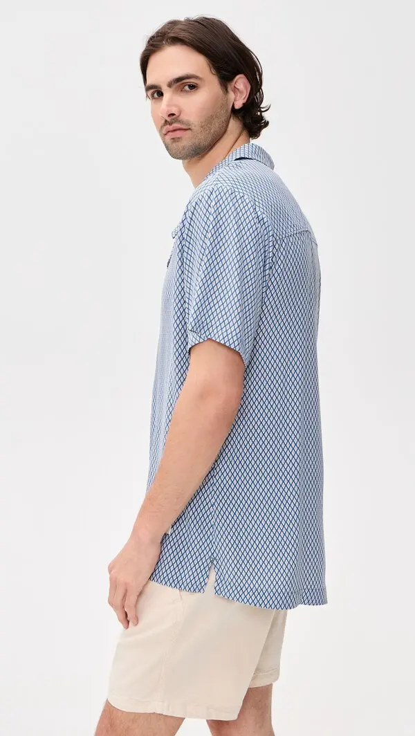 BOSS Beach Shirt - Open Blue
