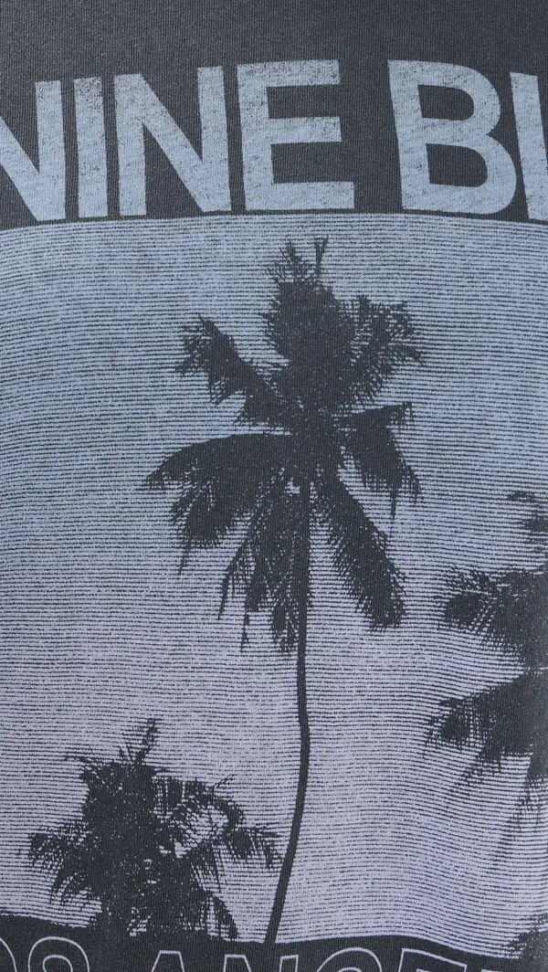 ANINE BING Cade Palms Tee - Washed Grey