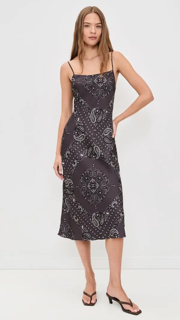Madewell Cami Maxi Slip Dress In Bandana Print