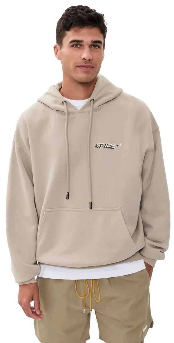 Off-White Shadow Logo Skate Hoodie - Stone