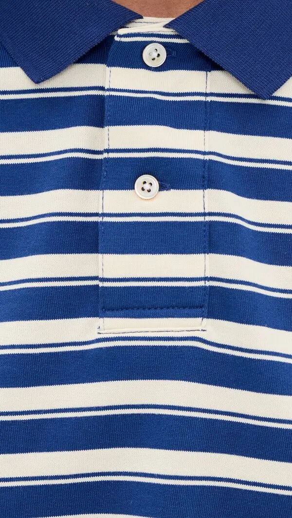 Denimist Shrunken Polo - Blue Stripe Multi