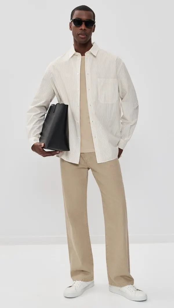 Maison Kitsuné Striped Oversize Shirt