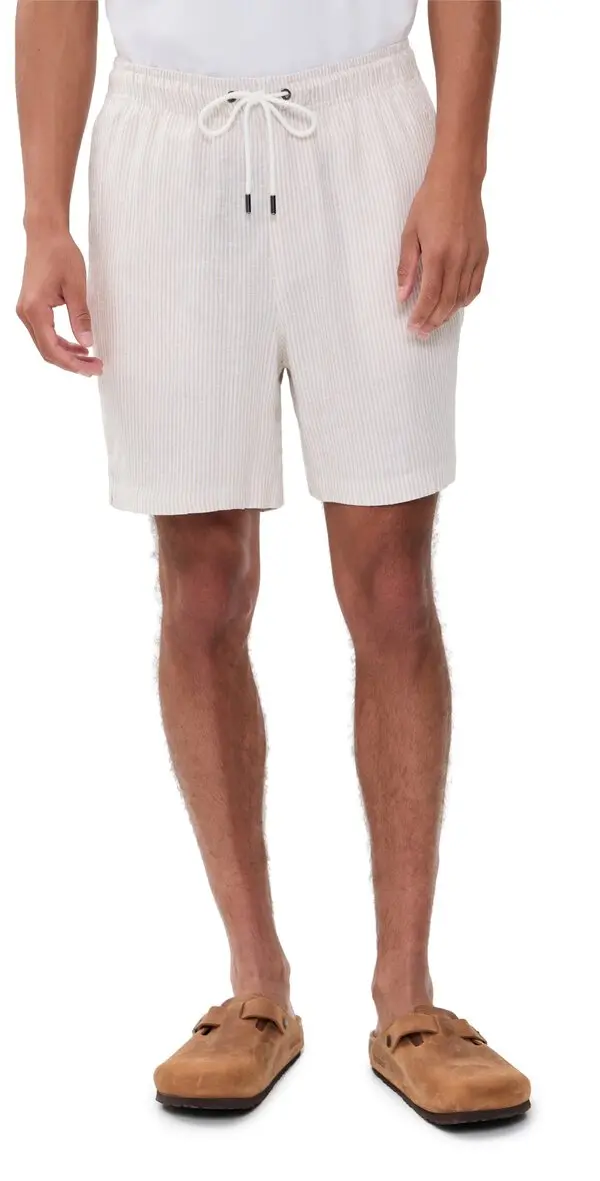 Onia Classic Pull-on Linen Shorts - Sand