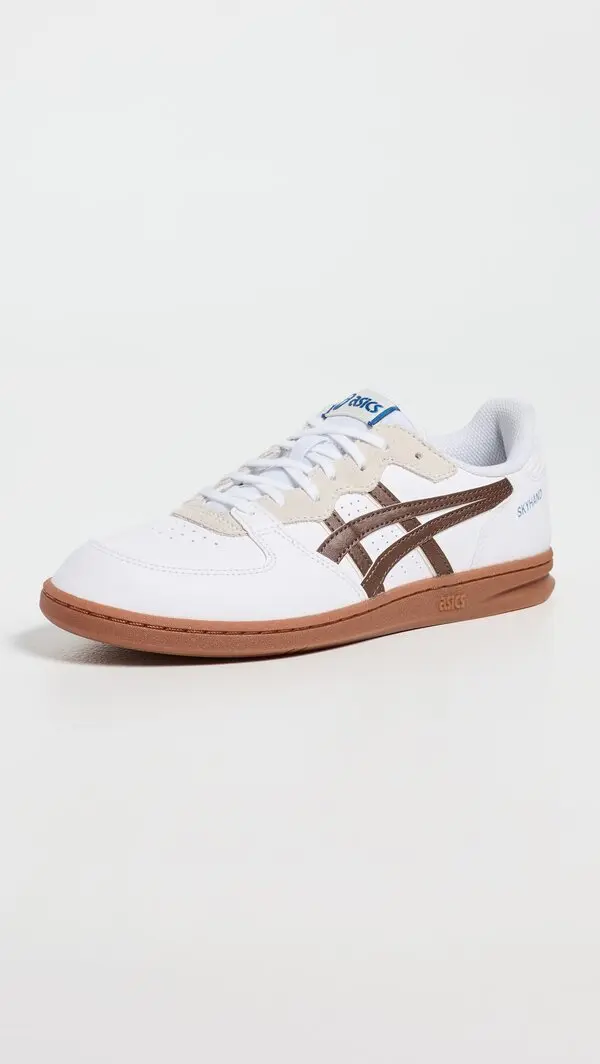 Asics Skyhand Og Leather Sneakers - White/mahogany