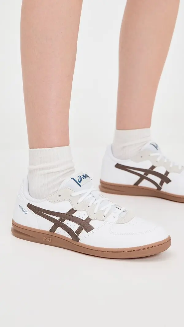 Asics Skyhand Og Leather Sneakers - White/mahogany