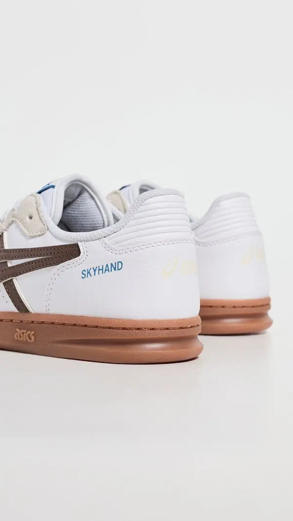 Asics Skyhand Og Leather Sneakers - White/mahogany