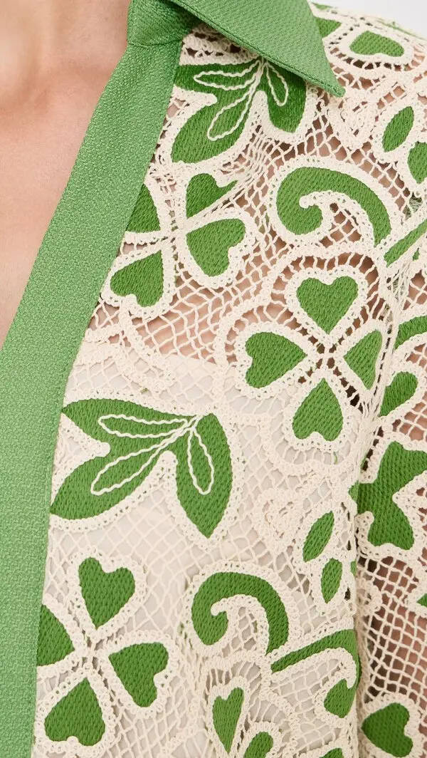 English Factory Embroidered Clover Mini Dress