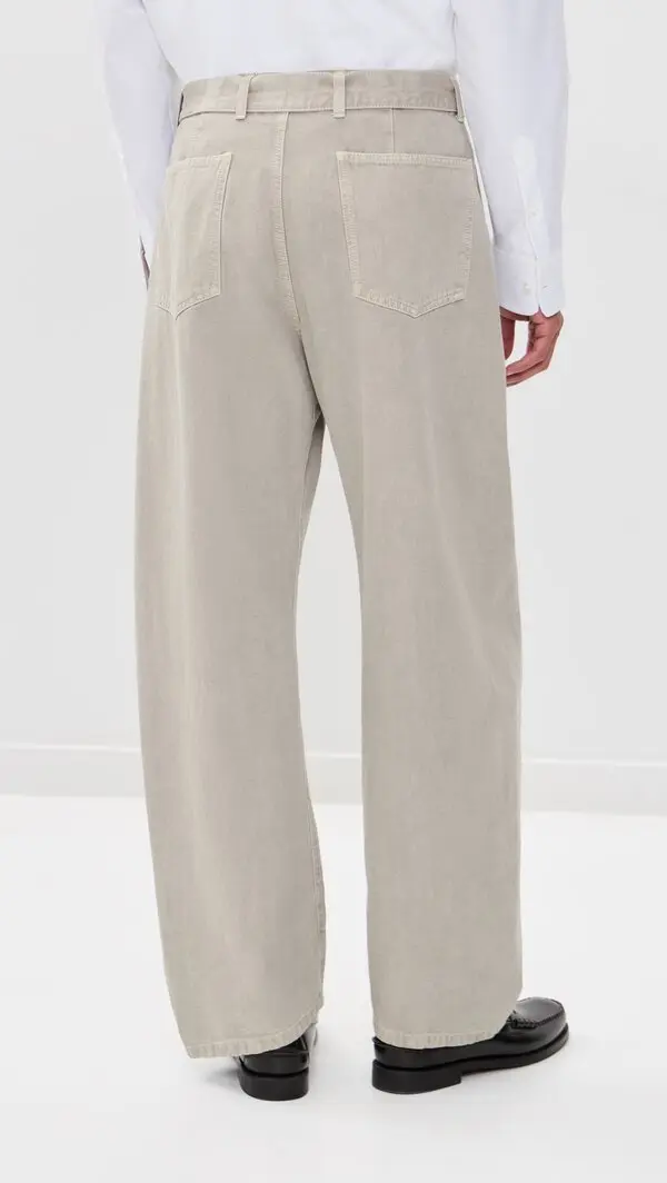 LEMAIRE Twisted Belted Pants - Moonstone