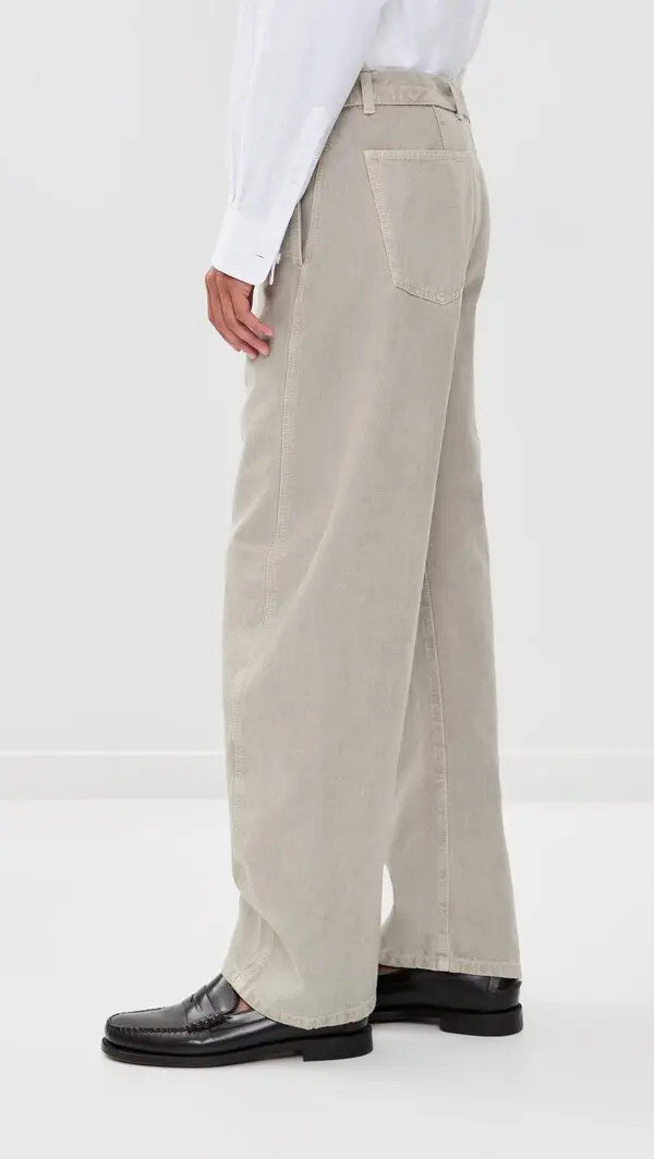 LEMAIRE Twisted Belted Pants - Moonstone
