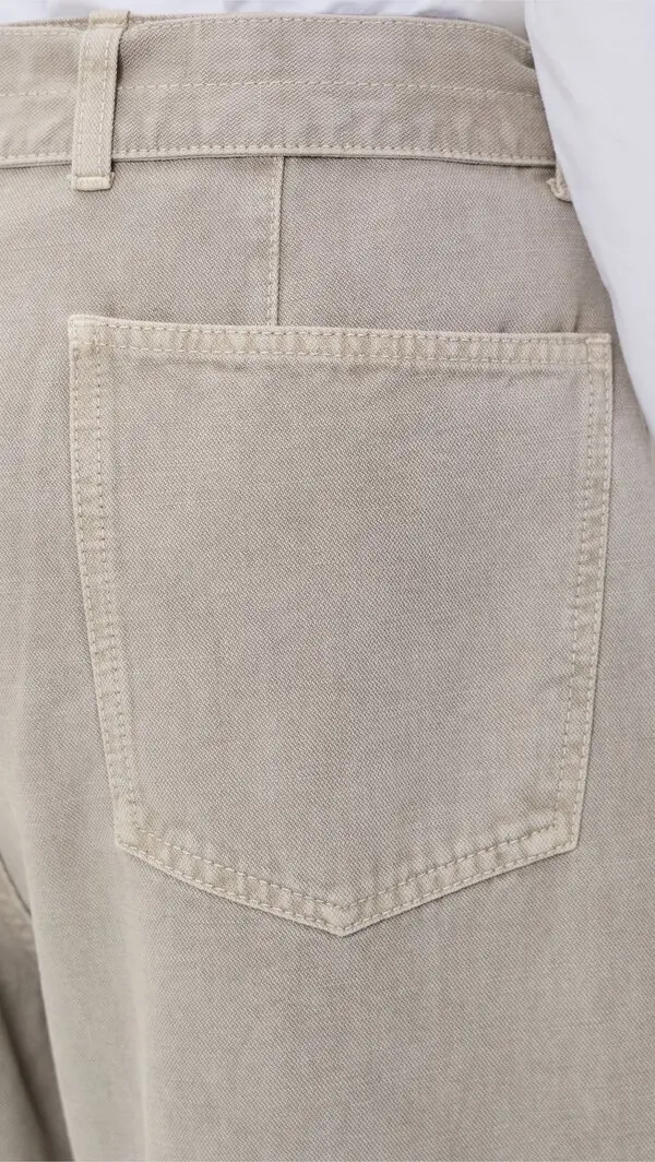 LEMAIRE Twisted Belted Pants - Moonstone