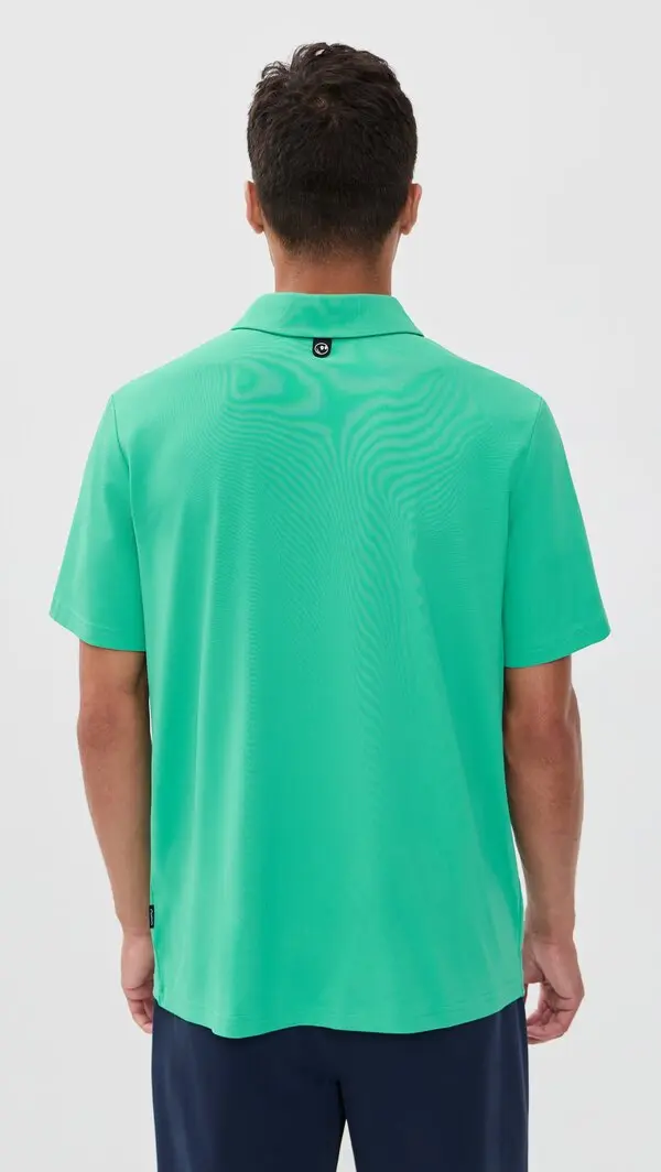 MALBON Fairway Polo - Marina Green