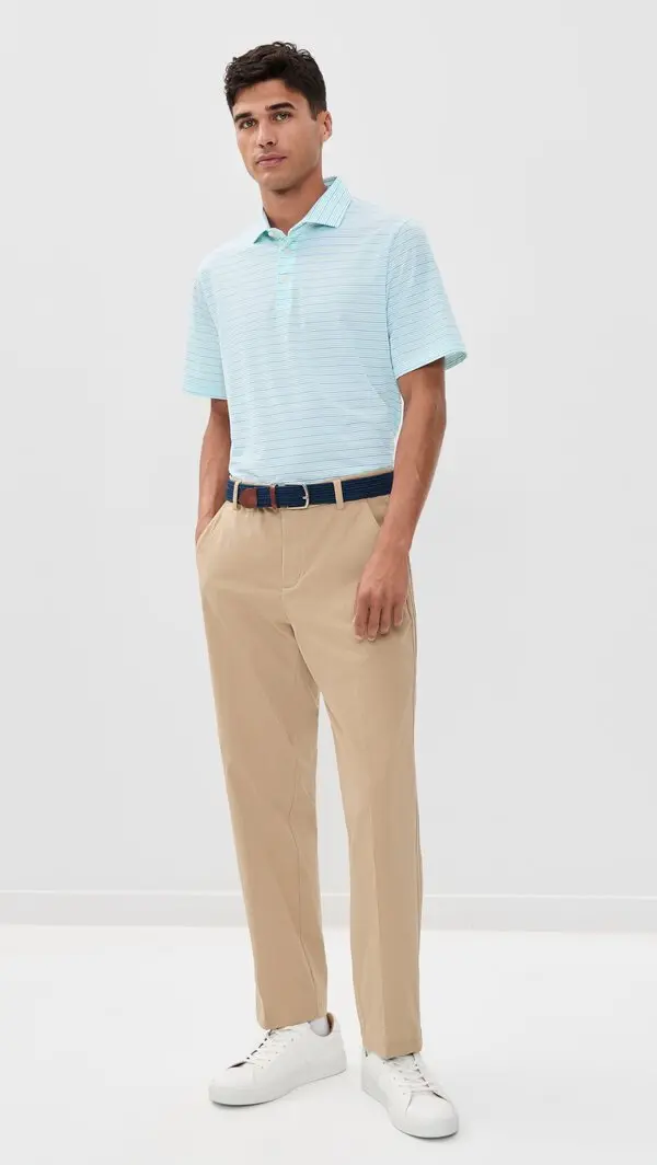 Rlx Ralph Lauren Thin Multi Stripe Tour Pique Polo