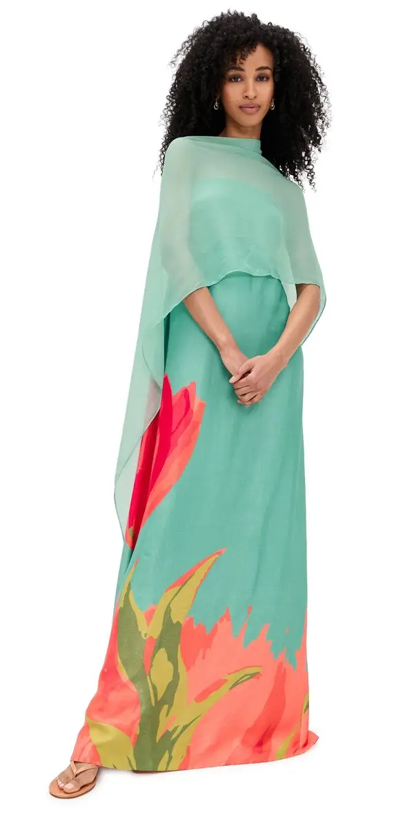 DIARRABLU Strapless Maxi Dress With Scarf