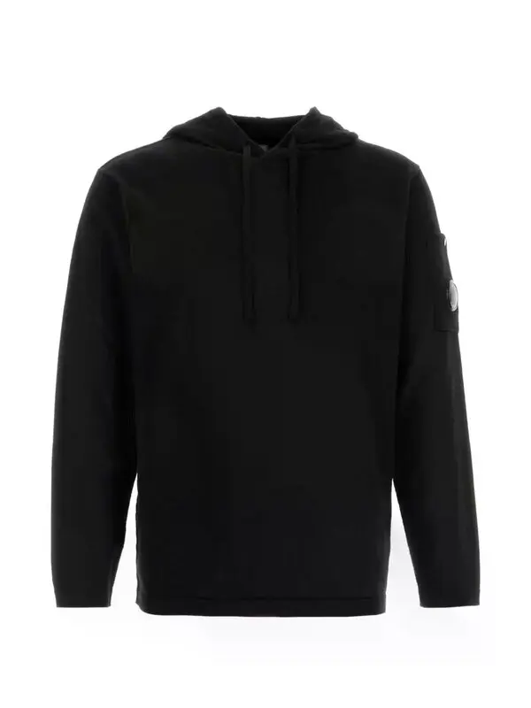 C.P. COMPANY Knit Hooded Sweatshirt - Black