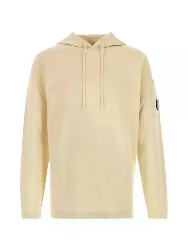 C.P. COMPANY Hooded Knit Sweatshirt - Neutrals