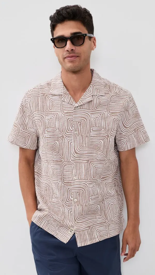 FAIR HARBOR Castaway Textured Camp Shirt
