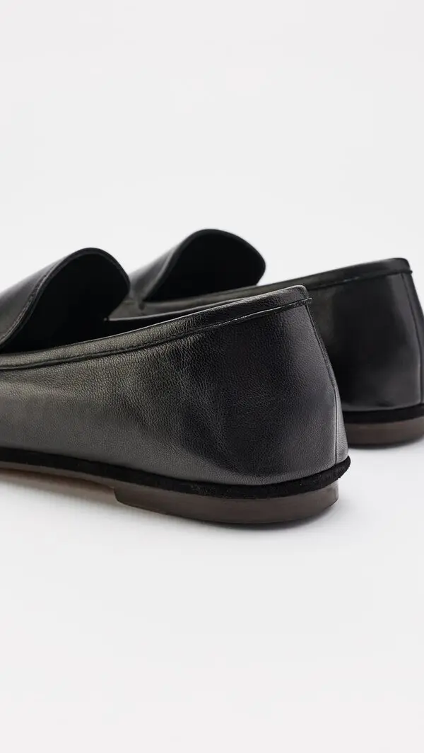 LEMAIRE Leather Slippers - Black