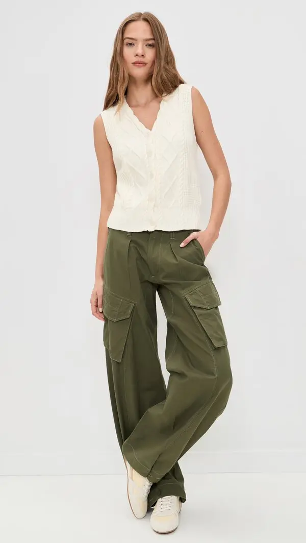 Varley Tatyana Cable Knit Vest - Egret