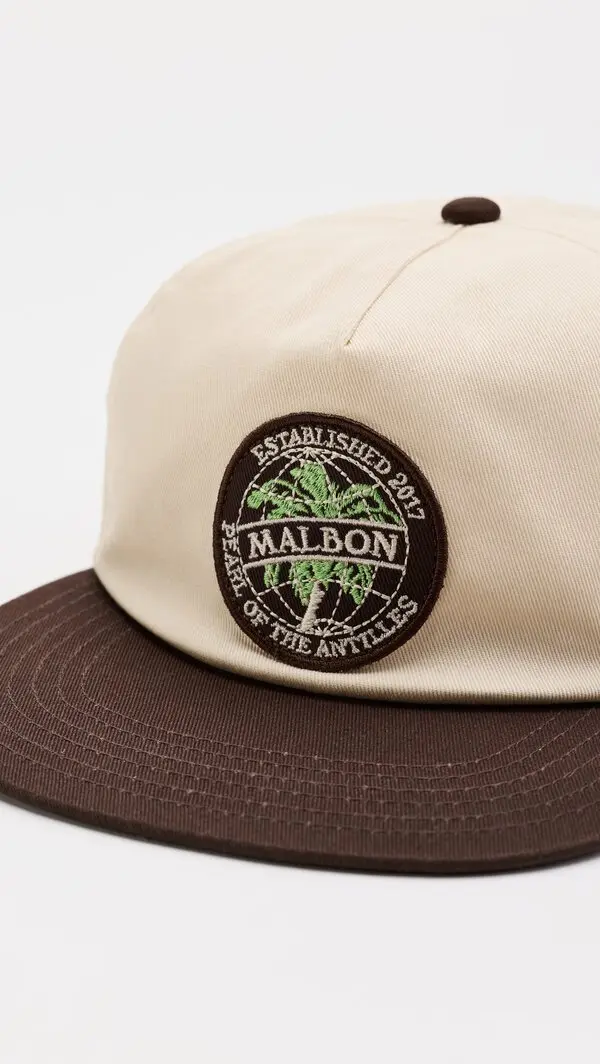 MALBON Palmera Snapback Cap - Cream