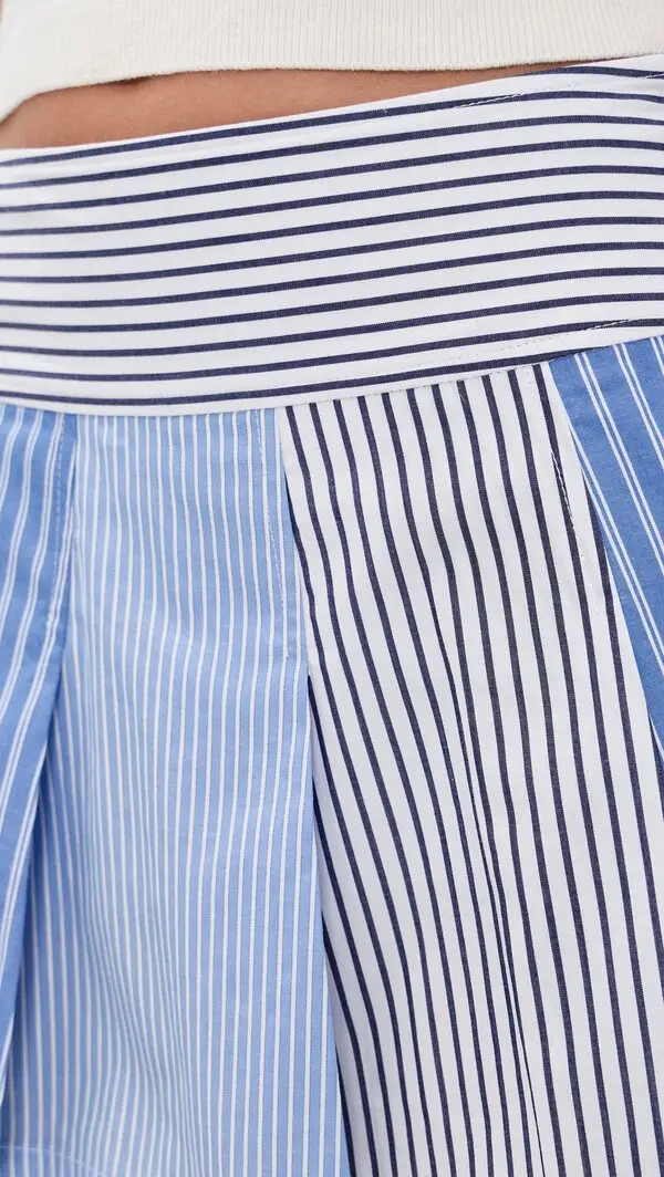 ROWING BLAZERS Mini Mixed Stripe Pleated Skirt