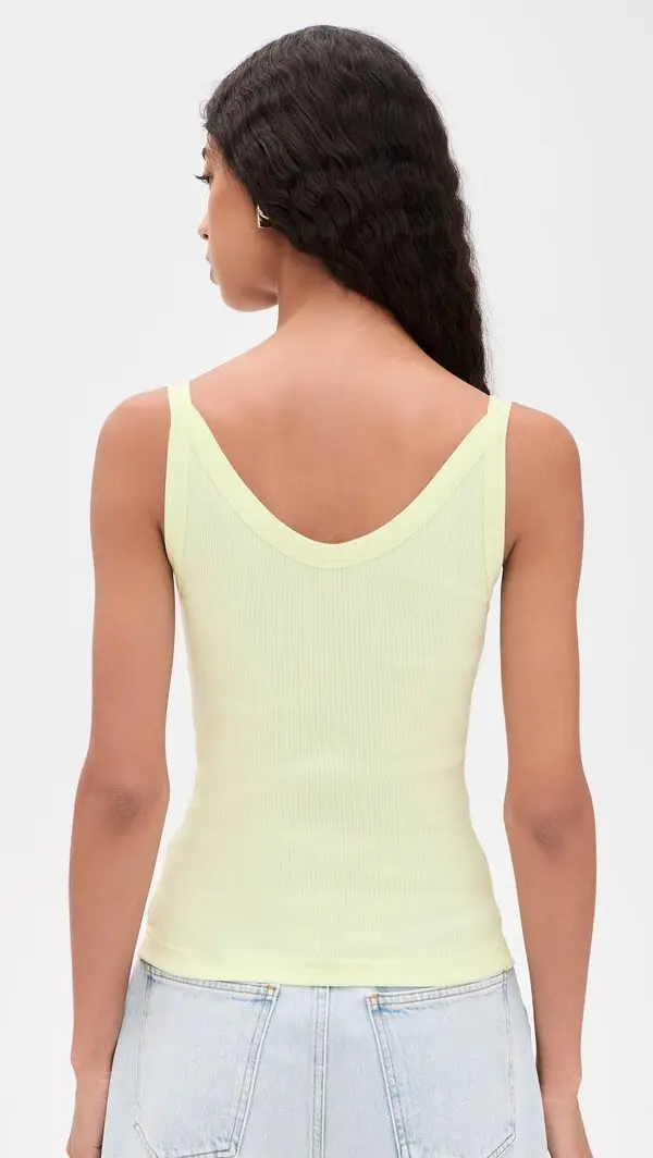 AGOLDE Ribbed Jordan Tank - Lemon Drop
