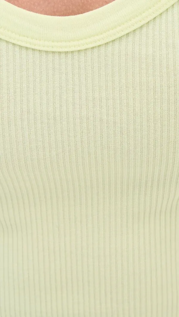 AGOLDE Ribbed Jordan Tank - Lemon Drop