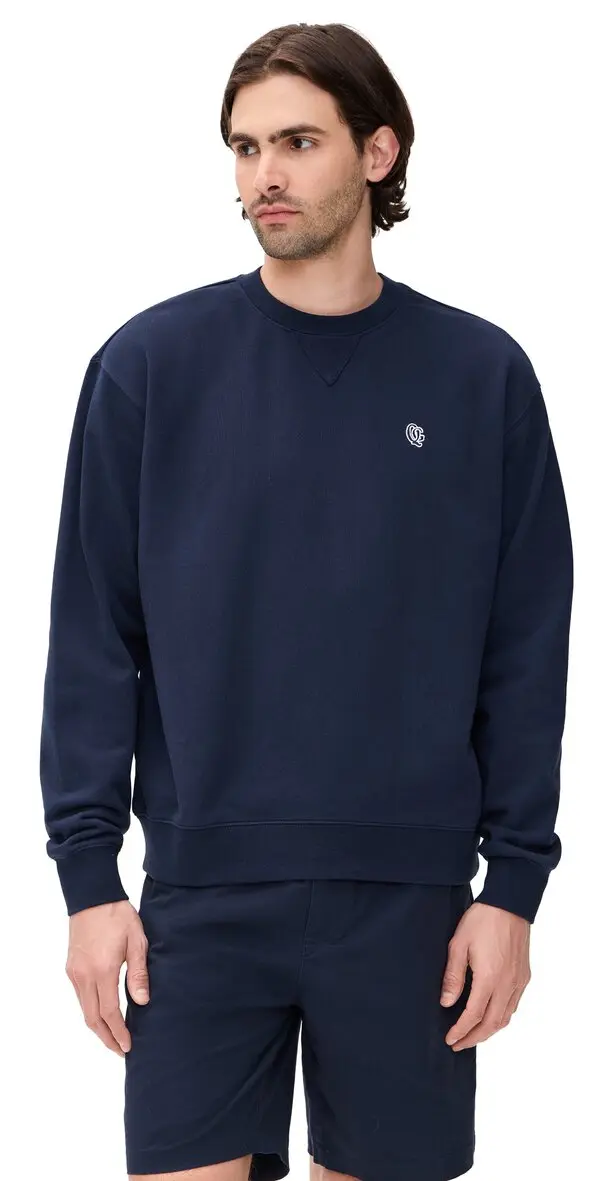 QUIET GOLF Jv Crewneck Sweatshirt - Navy